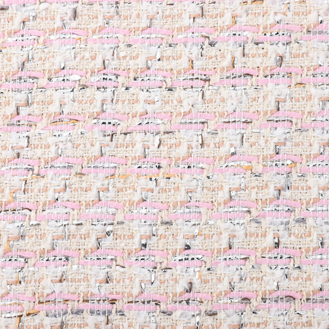 Pink Tweed Boucle Fabric Woven Fabric With Sliver Yarn Dense | Etsy