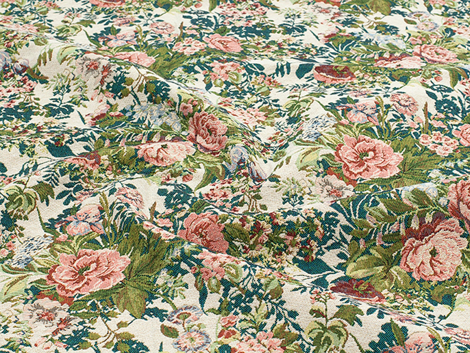 Vintage Rose Upholstery Fabric, Jacquard Fabric, Damask Brocade for ...