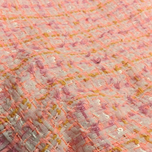 Spring Tweed Boucle Fabric, Squins Knitted Woven Fabric, Dense Fabric ...