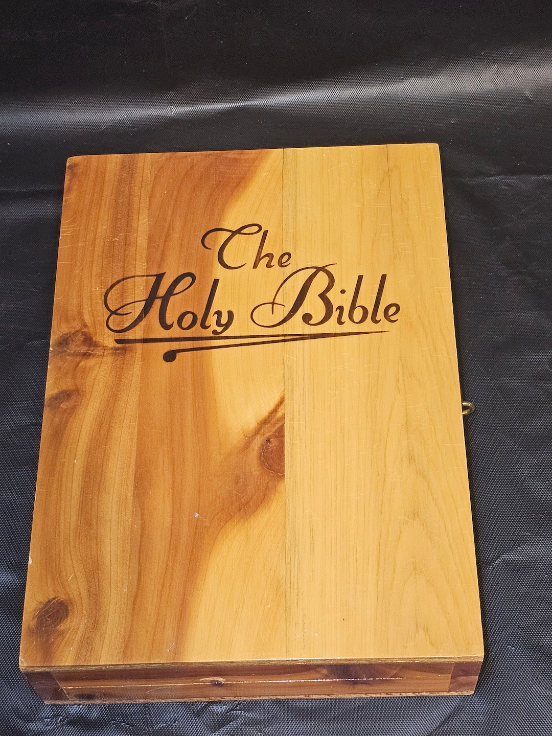 Vintage Cedar Bible Box With Bible - Etsy
