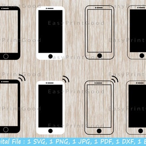 Phone Svg, Cell Phone Svg, Phone Clipart, Cell Phone Clipart, Smart ...