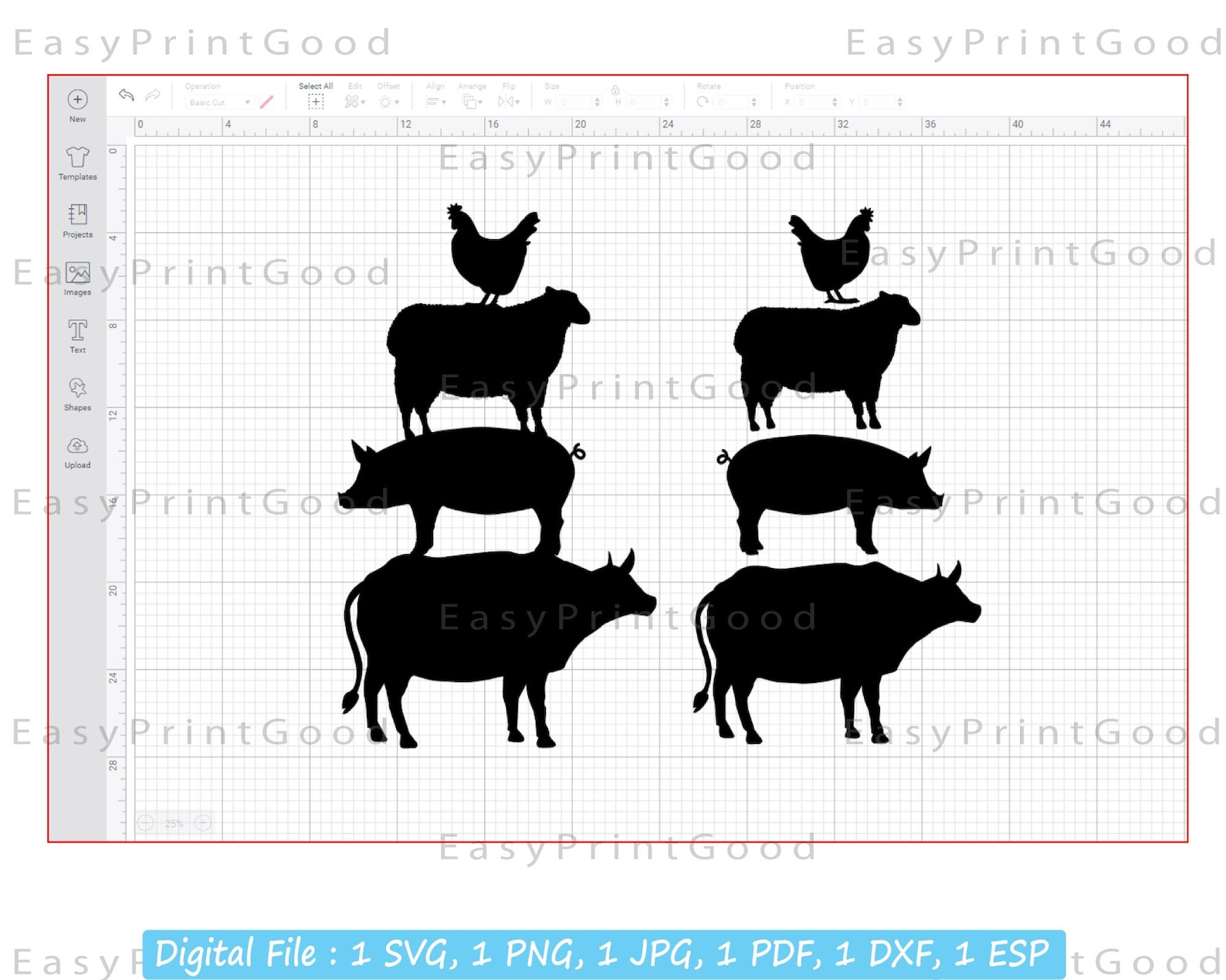Farm Animal Bundle Svg Farm Animal Svg Farm Farm Animals | Etsy