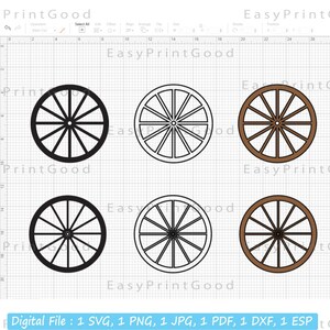 Wagon Wheel SVG: Western Clip Art (digital Download) - Etsy