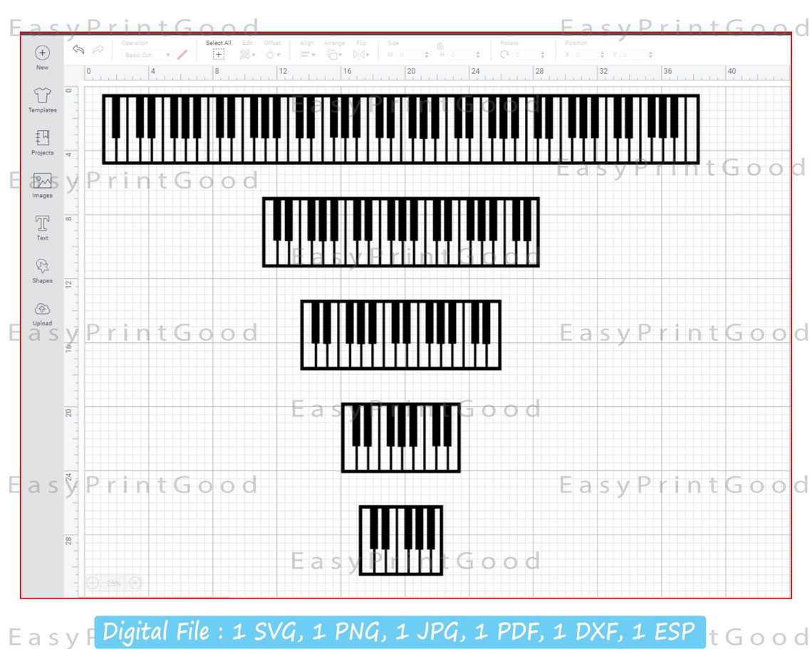 Piano Keyboard Svg Piano Keys Svg Piano Keyboard Clipart | Etsy Canada