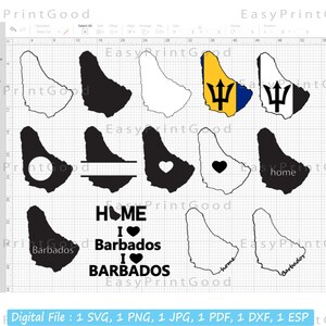 Barbados Svg Bundle, Barbados Outline, Barbados Map Svg, Home, Barbados ...