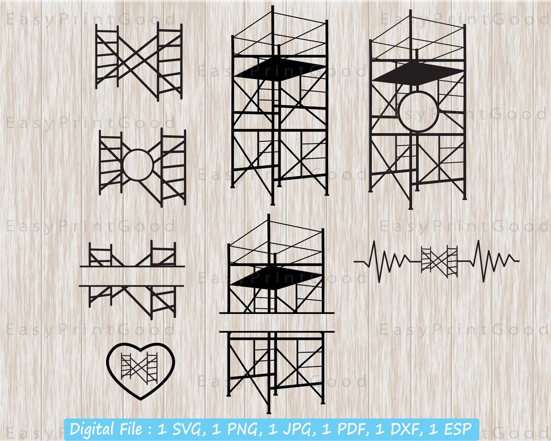 Scaffolding Bundle Svg Scaffold Builder Split Frame Scaffold Building Frame Staging