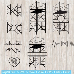 Scaffolding Bundle Svg, Scaffold Builder Split Frame, Scaffold Building ...