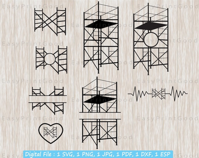 Scaffolding #4 Svg, Scaffold Svg, Staging Svg, Scaffolding Dxf ...