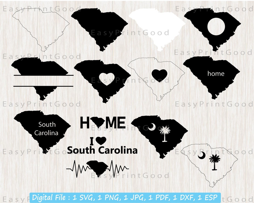South Carolina State Svg, South Carolina Clipart, South Carolina ...