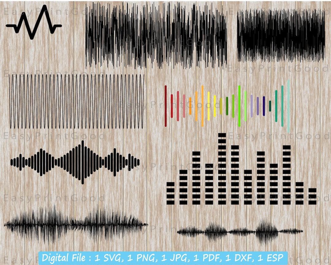 Sound Wave Svg, Music Svg, Voice Wave Clipart, Bear Paw Print Svg ...