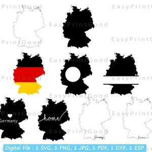 Map of Germany Svg, German Map, Boundary Country Map of Germany ...