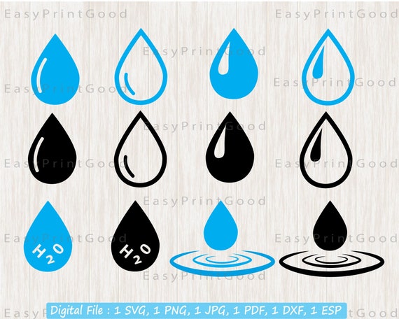 Drop SVG Bundle Water Drop Svg H2O Water Drop Svg Water - Etsy UK
