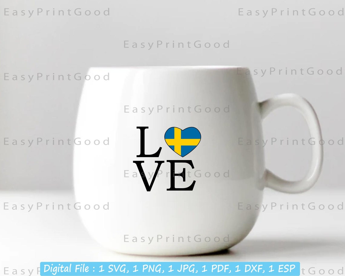 Sweden Flag Bundle Svg Sweden National Flag Svg Love | Etsy