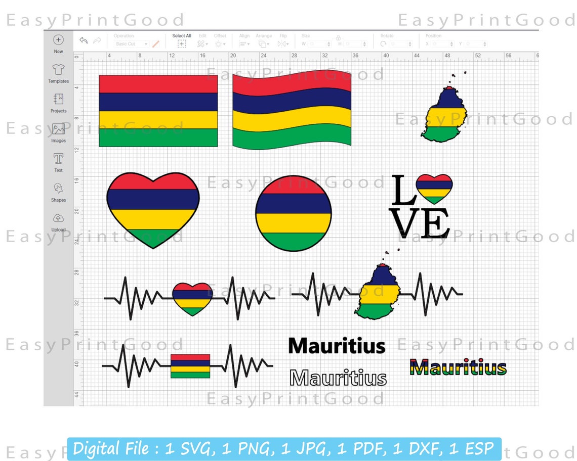 Mauritius Flag Bundle Svg Mauritius National Country Banner - Etsy