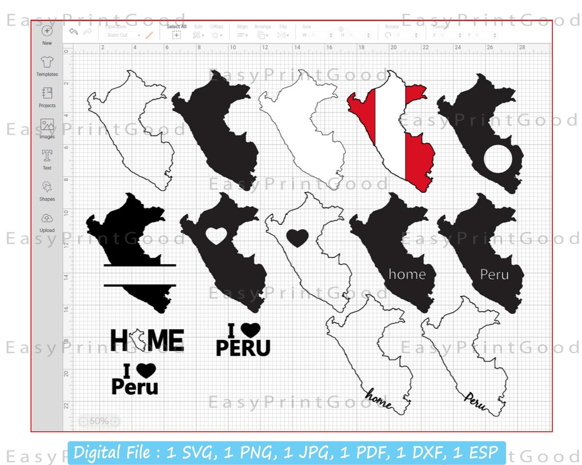 Peru Svg Bundle Peru Map Outline Peru Map Love Home - Etsy