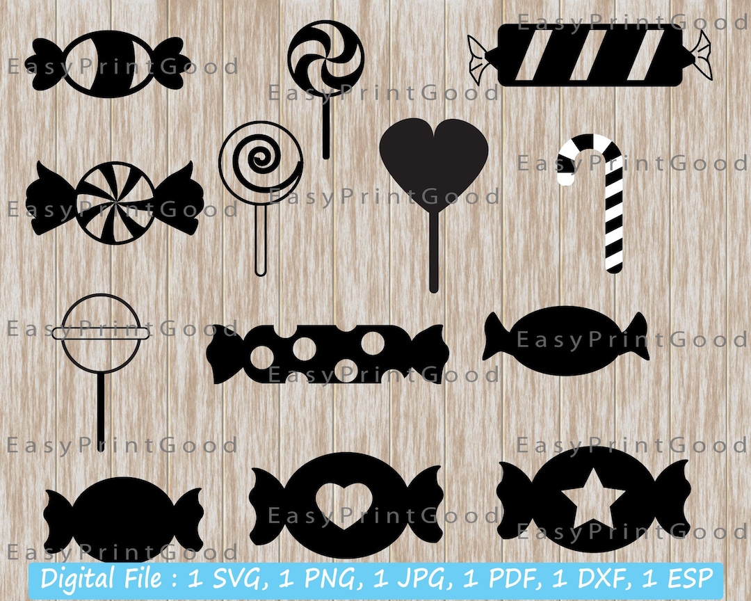 Candy Svg, Lollipop Svg, Candy Clipart, Candies Svg, Holiday Candy Svg ...