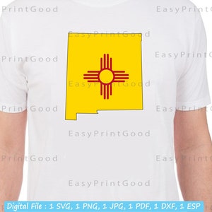 New Mexico Svg Bundle, New Mexico State Outline, New Mexico Flag, New ...