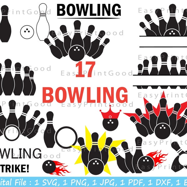 Bowling Strike Svg - Etsy