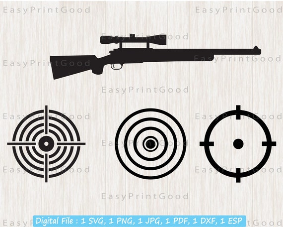 Target Svg Target Practice Svg Target Clipart Gun Rifles | Etsy