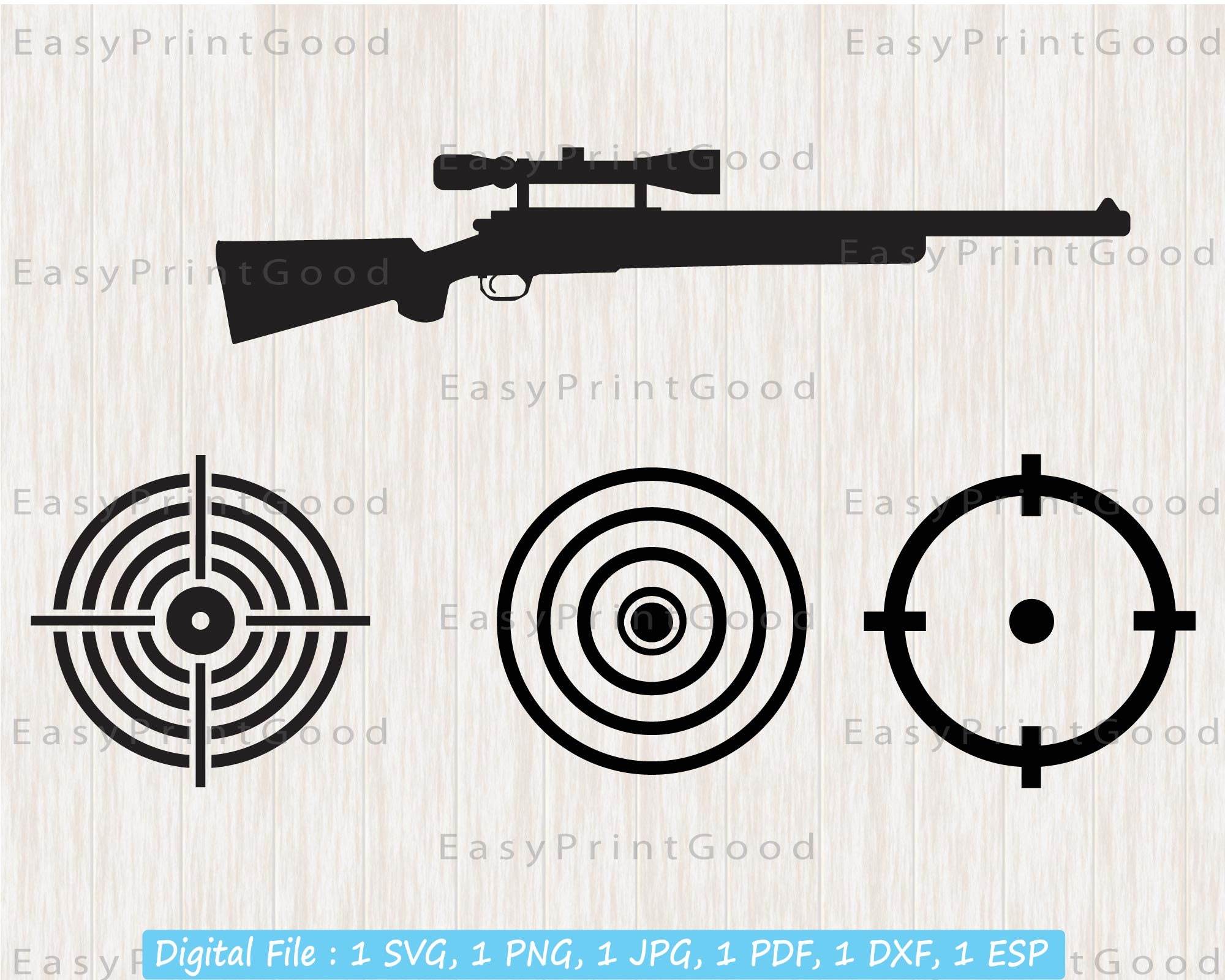 Target Svg Target Practice Svg Target Clipart Gun Rifles - Etsy