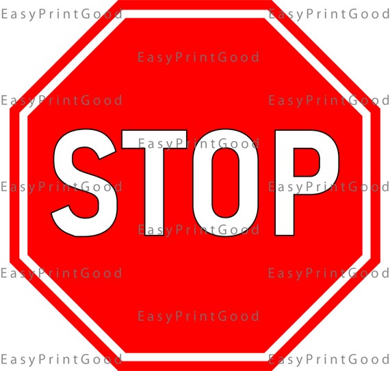 Printable Stop Sign Clip Art