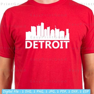 Detroit Skyline City Svg, Detroit Usa Skyline Cityscape, Dallas Texas ...