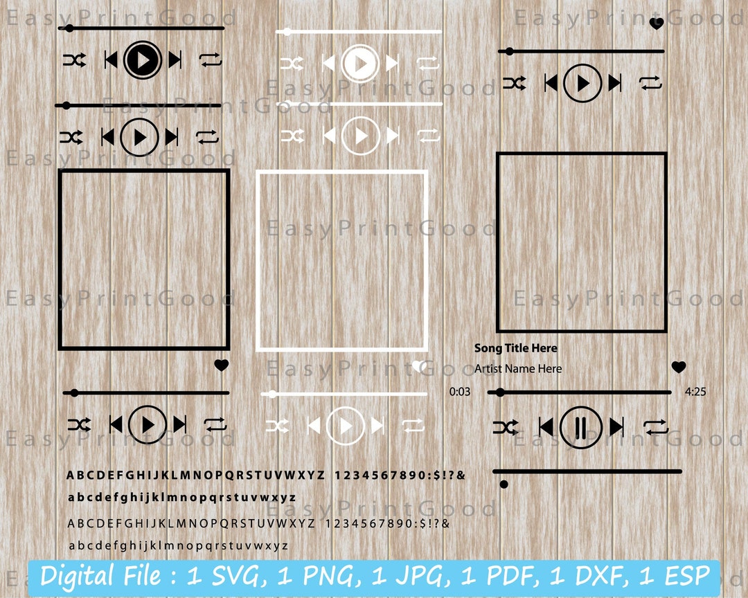 Music Player Svg, Spotify Song Svg, Song Art Svg, Music Player File ...