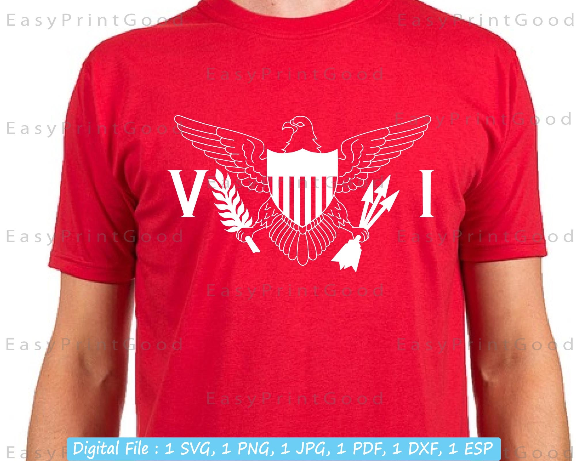 US Virgin Islands Flag SVG: USVI Clipart, Cut File (digital Download ...