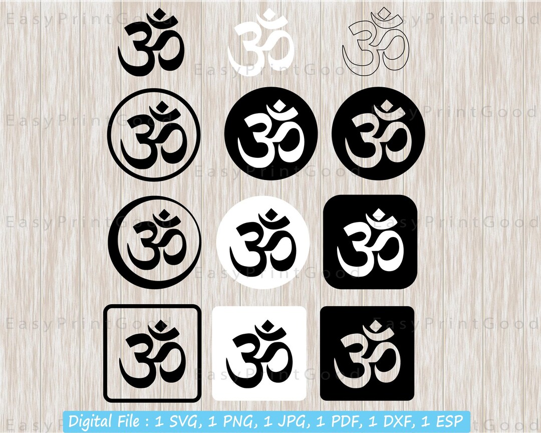 Om Svg Bundle, Om Sanskrit Symbol, Aum, Hinduism Symbol, Meditation ...