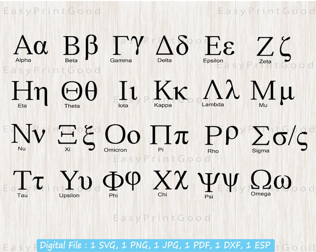 Greek Letters Svg, Greek Alphabet Svg, Greek Alphabet Clipart ...