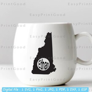 New Hampshire Svg Bundle, New Hampshire Clipart, New Hampshire Map Svg ...
