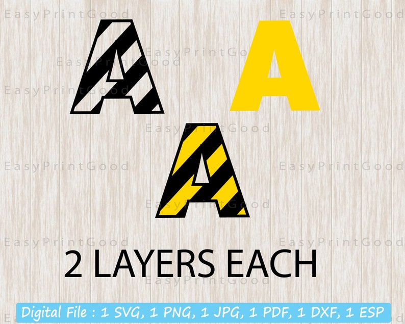 Construction Font SVG: Letters, Numbers, Clipart (digital Download) - Etsy