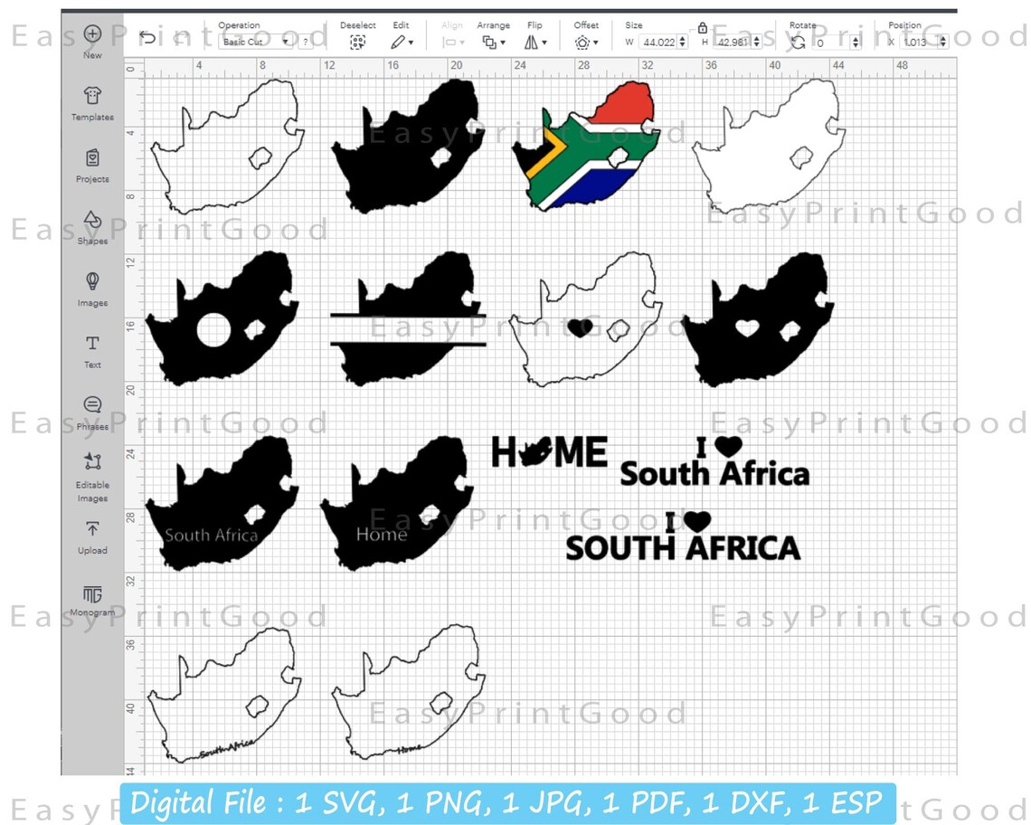 South Africa Map Svg Bundle South Africa Map Flag Svg South - Etsy