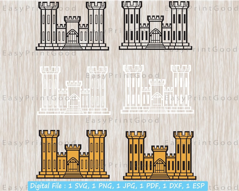 Army Engineer Svg Army Corps of Engineers Castle Union US - Etsy