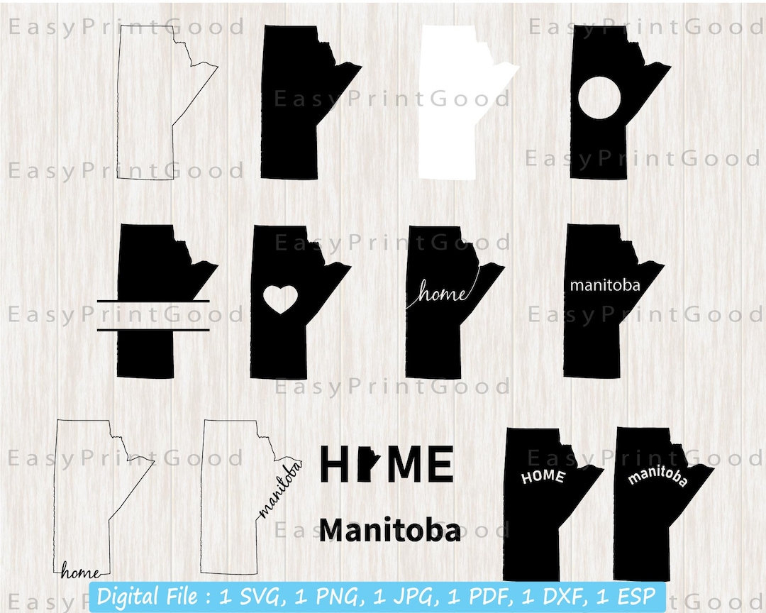 Manitoba Svg, Manitoba Map Svg, Manitoba Map Clipart, Manitoba ...