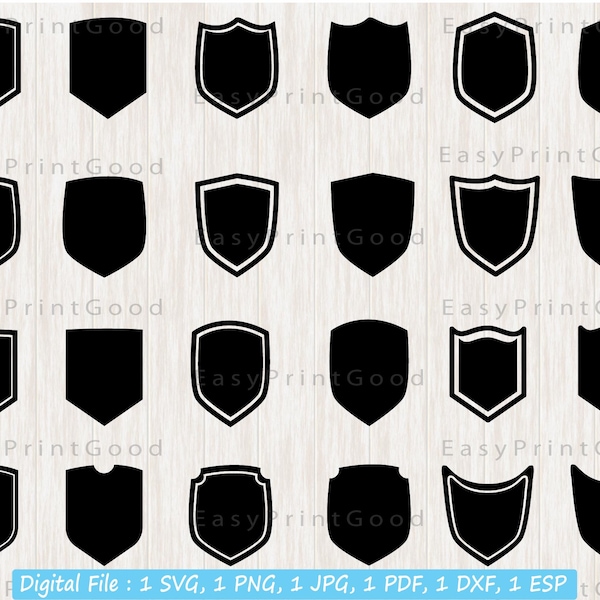 Shield Svg - Etsy