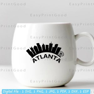 Atlanta Svg, Georgia Skyline Cityscape Silhouette, City Shirt Svg ...