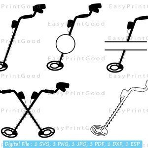 Metal Detector Svg, Treasure Hunting, Metal Detector Clipart, Metal ...