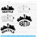 Seattle Svg Seattle Skyline Cityscape Silhouette City Shirt - Etsy