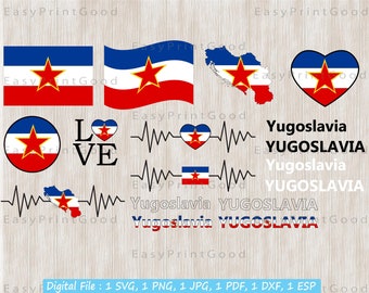 Yugoslavia Flag Svg - Etsy