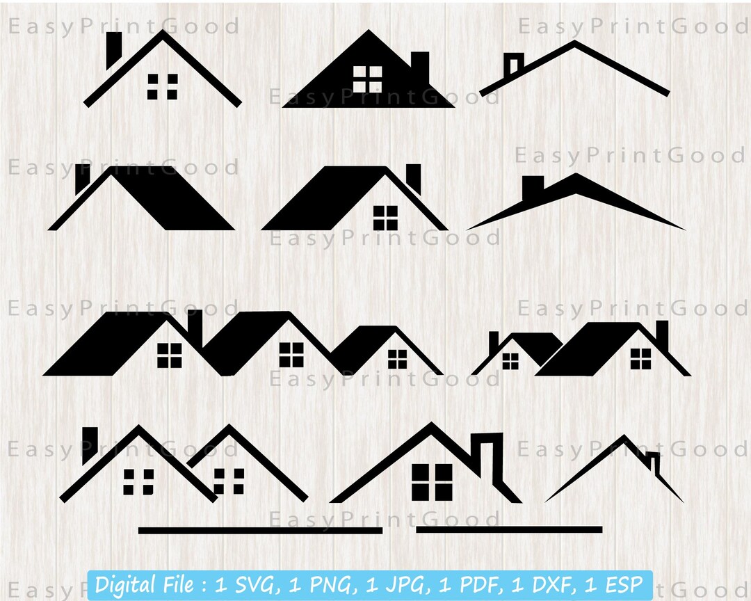 House Roof SVG Bundle: Realtor Real Estate Cut Files (digital Download ...