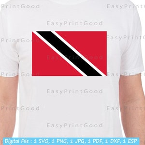 Trinidad Flag SVG Bundle: Heart, Waving Flag Clip Art (digital Download ...