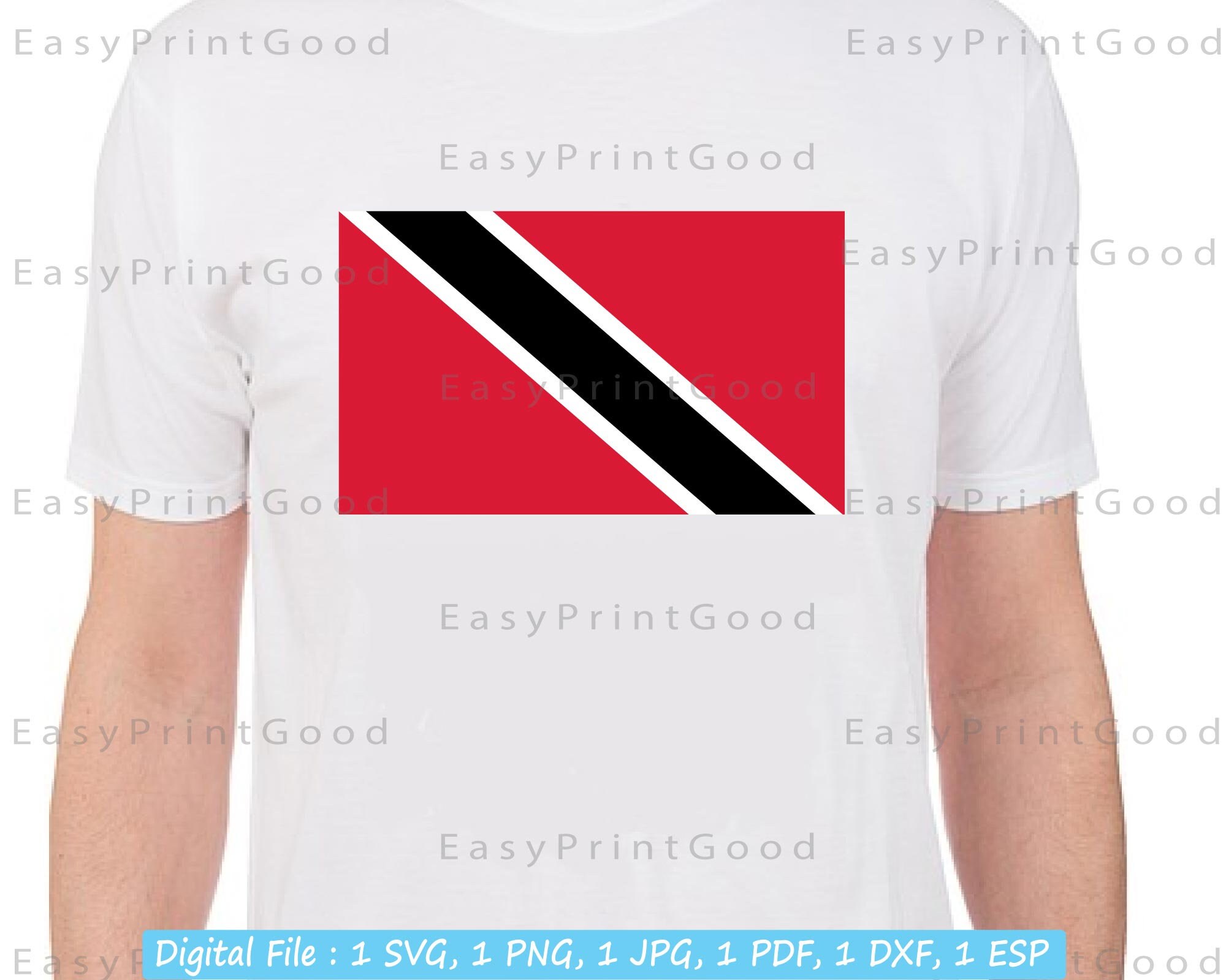 Trinidad Flag SVG Bundle: Heart, Waving Flag Clip Art (digital Download ...