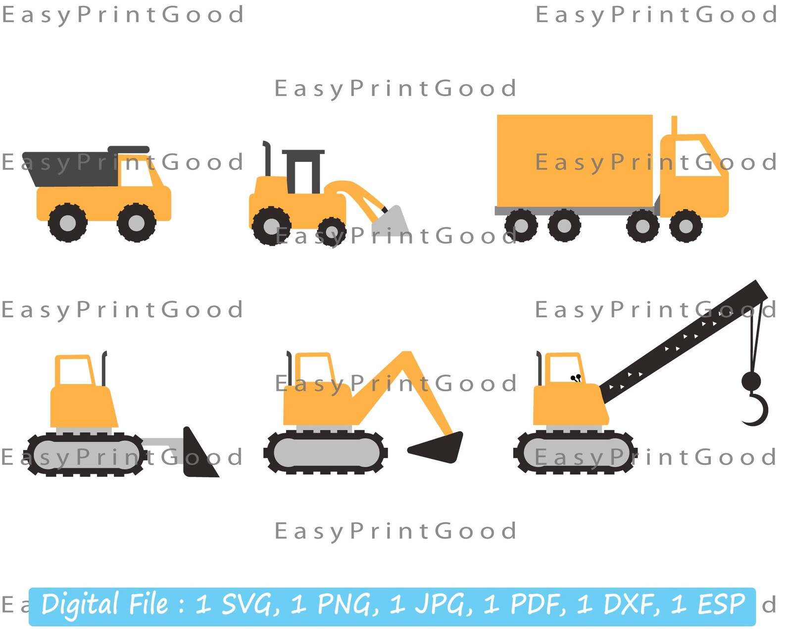 Construction Fleet Svg Construction Truck Svg Construction | Etsy