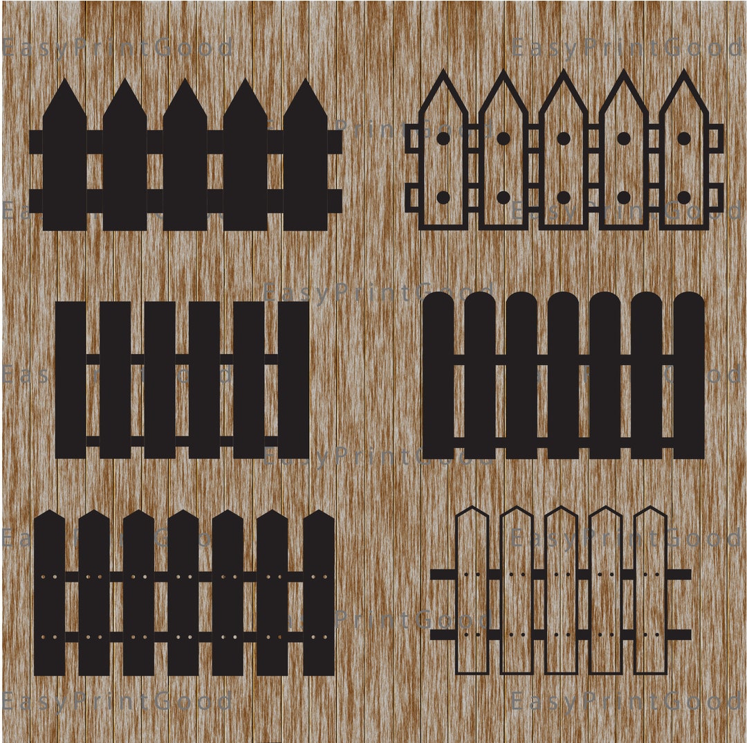 Fence Svg Wooden Fence Fence Picket Fence Clipart Fence Cricut - Etsy