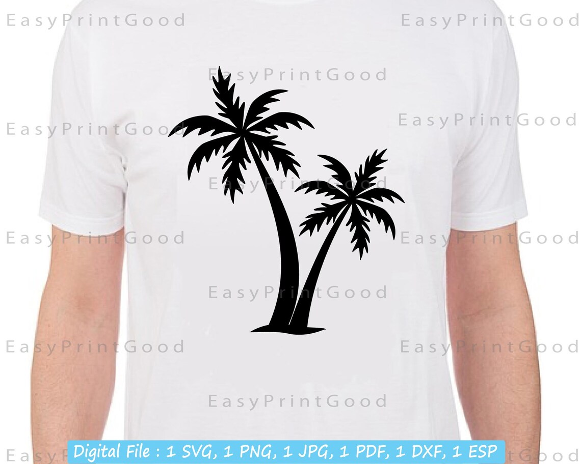 Palm Tree Svg Bundle Palm Tree Clipart Tropical Vacation - Etsy