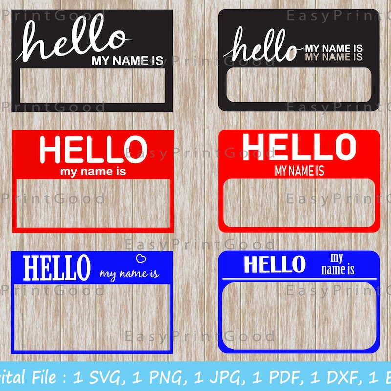 Hello Im Name Tag - Etsy