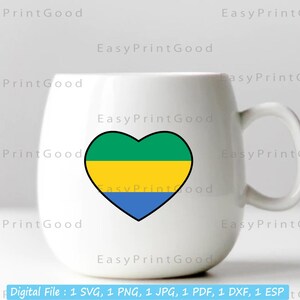 Gabon Flag Bundle Svg, Gabon National Flag Svg, Love Gabon, Waving ...