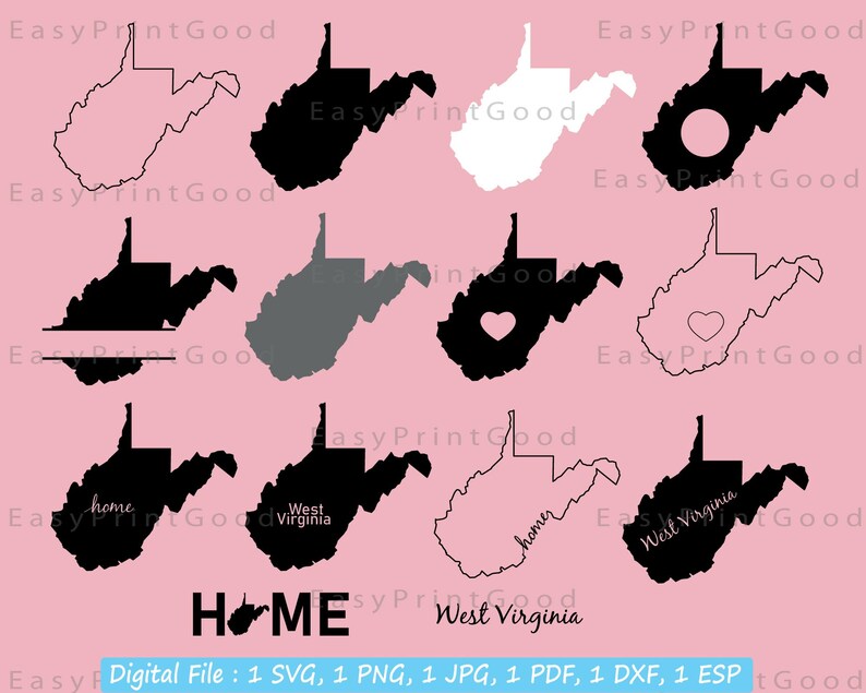 West Virginia Svg Bundle West Virginia Svg West Virginia | Etsy