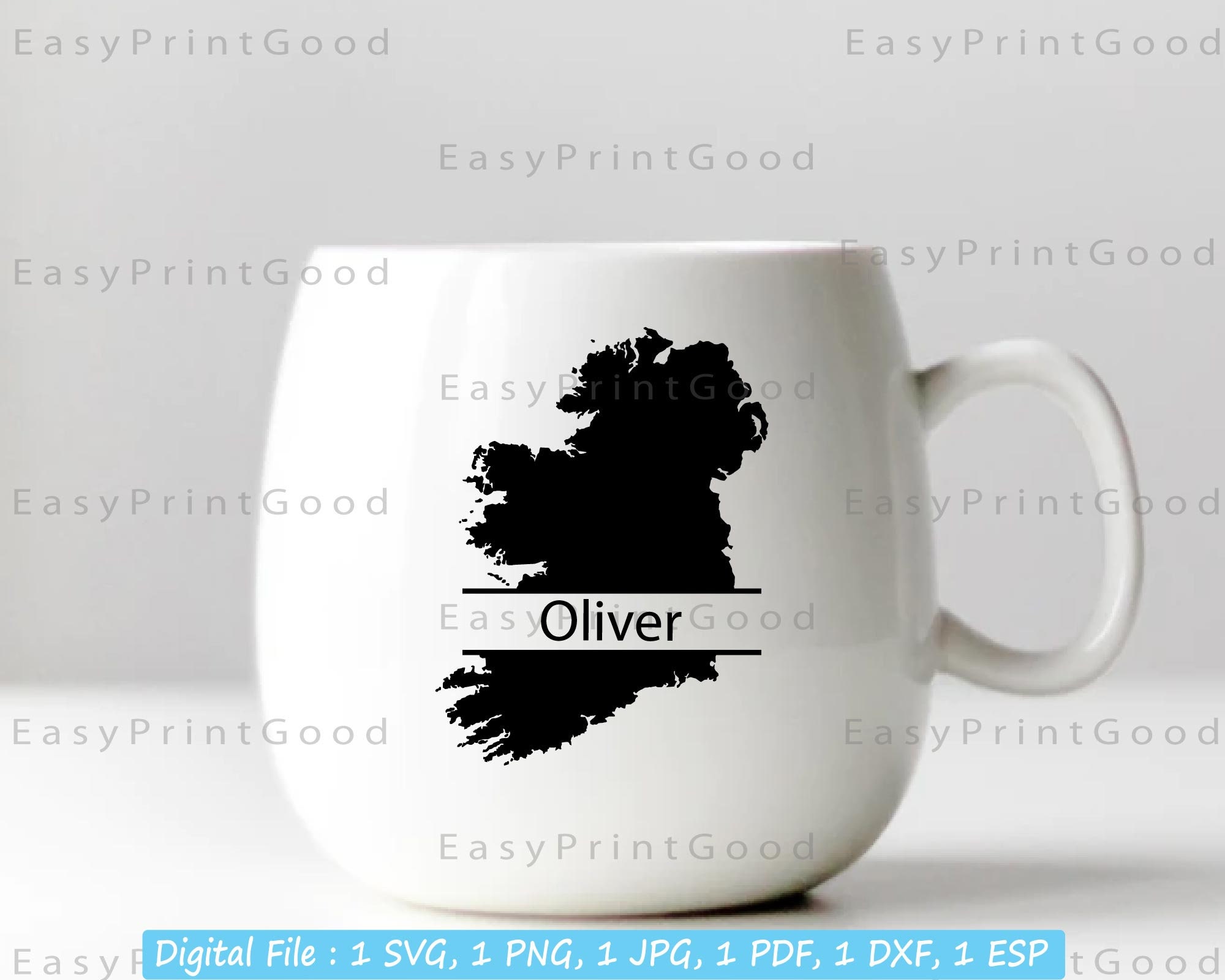 Republic of Ireland Map Svg Ireland Map Svg Ireland Outline - Etsy UK